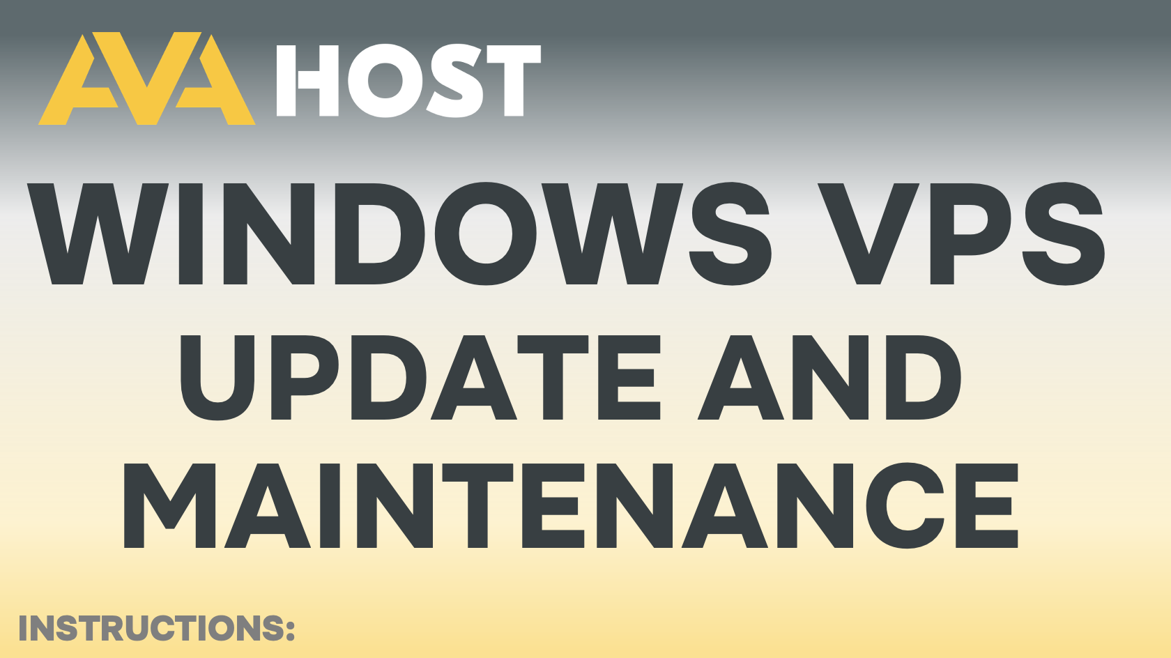 Windows VPS update and maintenance ⋆ AVA.HOSTING