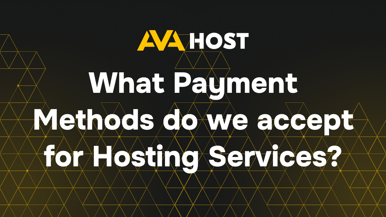 What Payment Methods do we accept for Hosting Services? ⋆ AVA.HOSTING