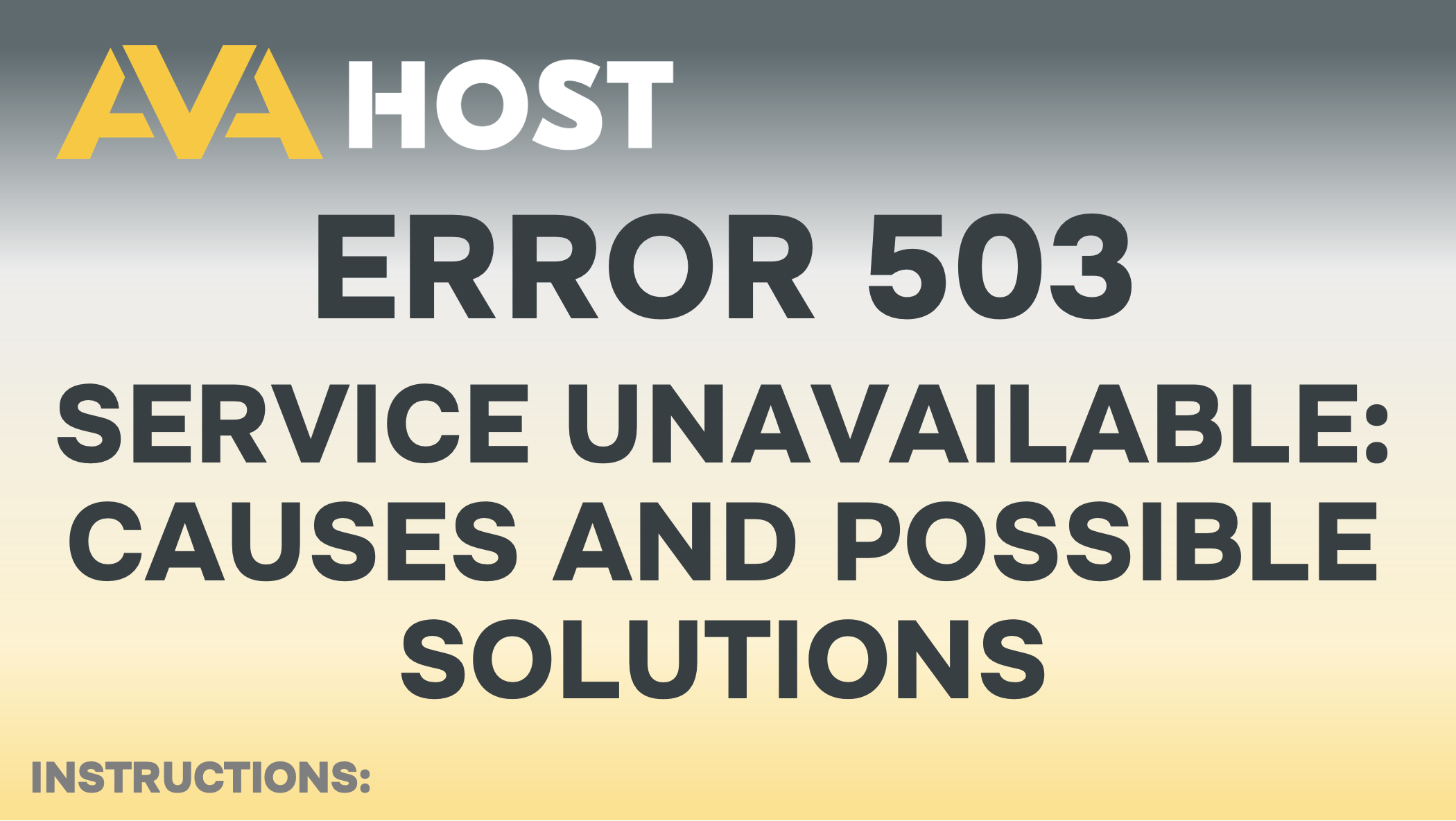Error 503 Service Unavailable: Causes and Possible Solutions ⋆ AVA.HOSTING